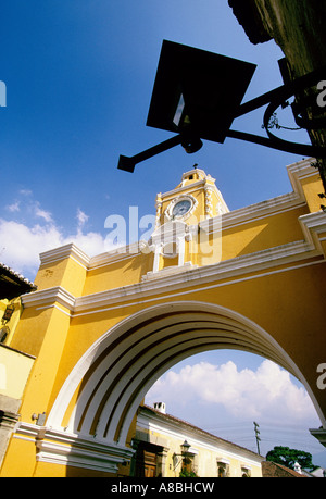 Yellow Arch in Antigua Guatemala Stock Photo - Alamy