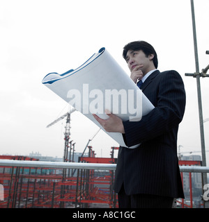 construction engineer thinking Stock Photo - Alamy