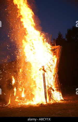 Burning of the Wicker Man Beltain Stock Photo - Alamy