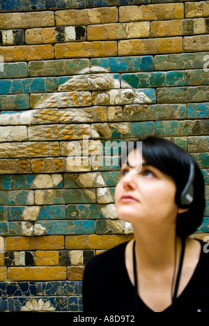 Processional Way with sacred lion mosaics leading to Ishtar Gate in ...