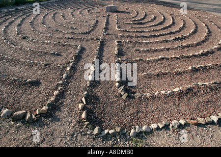 A stone maze fashioned after the Tohono O odham indian design called ...