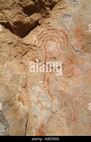 pictographs on a cliff wall in wild horse canyon near hanksville, utah ...