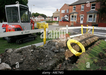 Service trench for new housing estate Stock Photo - Alamy