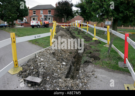 Service trench for new housing estate Stock Photo - Alamy