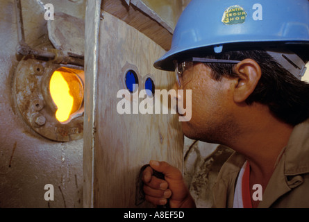 The Cemex cement plant in Monterrey Nuevo Leon Mexico In the background ...