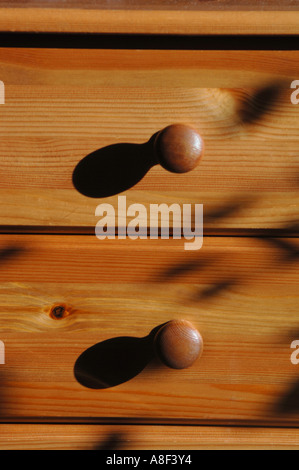 Chest Of Pine Wooden Draws Stock Photo - Alamy