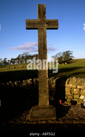 Heavenfield cross, Northumberland Stock Photo - Alamy