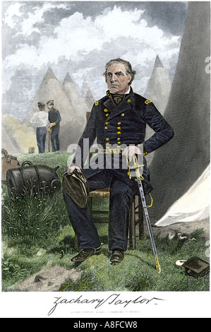 USA General Zachary Taylor during the US - Mexican War 1846 Stock Photo ...