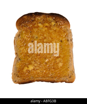 Slice of toast bread with butter on a plate Stock Photo - Alamy