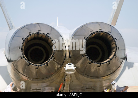 The exhaust nozzle of a modern turbofan aircraft engine Stock Photo ...