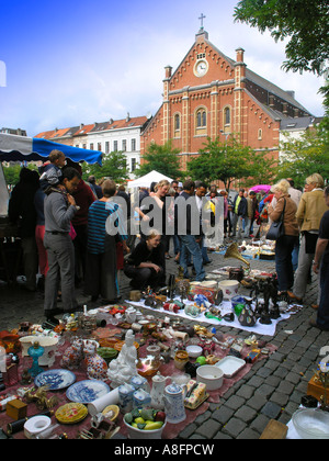 Flea Market, Flea Market, Marollen, Brussels, Belgium Stock Photo - Alamy