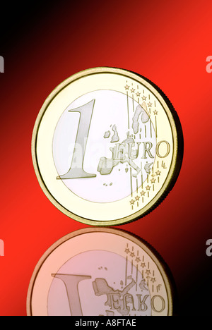an euro coin, cash money, finances and means of payment an euro coin ...