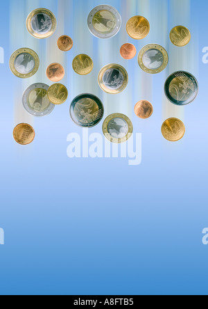 Raining european coins Stock Photo - Alamy