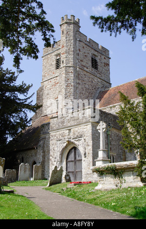 all saints church, ulcombe, kent Stock Photo - Alamy