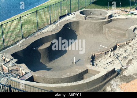 A Swimming Pool under construction Stock Photo - Alamy