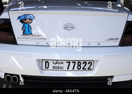 Arabic number plate, Dubai City, United Arab Emirates Stock Photo - Alamy