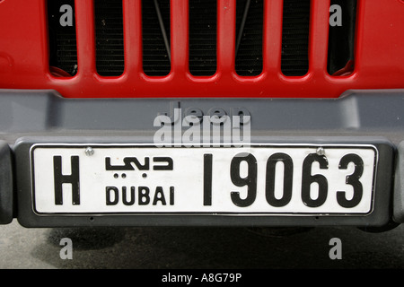 ABU DHABI LICENSE PLATE, DUBAI, UNITED ARAB EMIRATES, MIDDLE EAST Stock ...