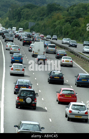 Vehicles on the M3 motorway between junction 2 and 3, (B383 Burrowhill ...