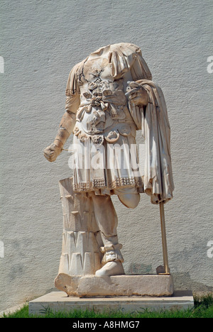 Roman Gladiator Sculpture, Stone Carving or Bas-Relief on the Marble ...