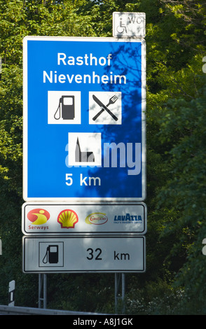 German traffic sign: Gas station Stock Photo - Alamy