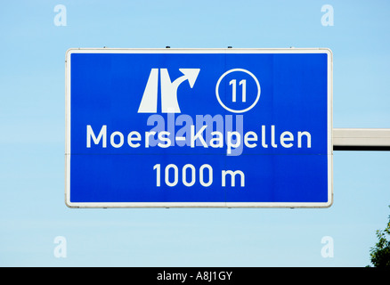 German autobahn motorway exit sign, Ausfahrt, Germany Europe Stock ...