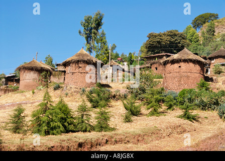 Tukul, traditional hut, house at Lalibela, UNESCO World Heritage Stock ...