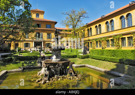 Germany Bavaria Munich Lenbachhaus park visitors summers waiter-Bavaria ...