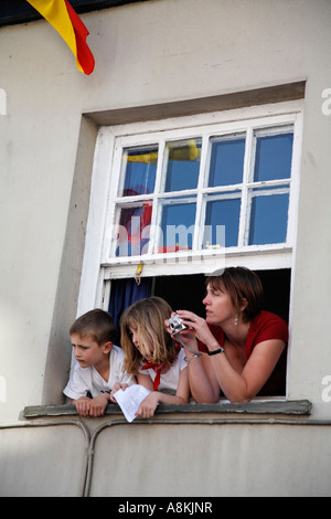 People Watching From A window The Mayday Obby Oss Festival Padstow ...