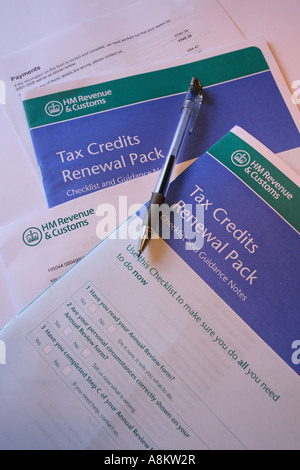 UK Tax Credit forms Stock Photo - Alamy