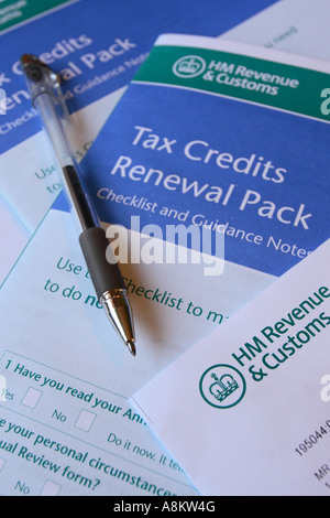 HMRC Tax Credit Renewal Application Forms Stock Photo - Alamy