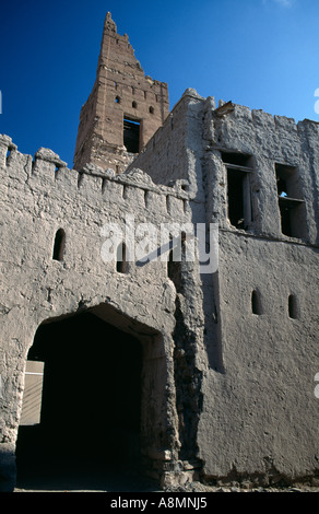 The walled town of Bilad Manah, Oman. The town is over 500 years old ...
