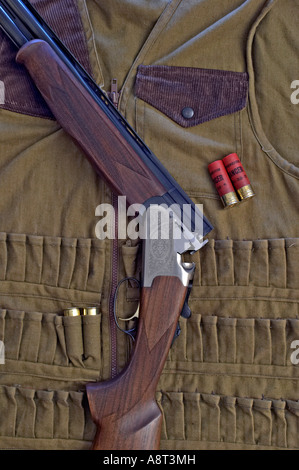 12 Gauge Lamber Shotgun Under Over Superimposed Made In Spain Stock ...