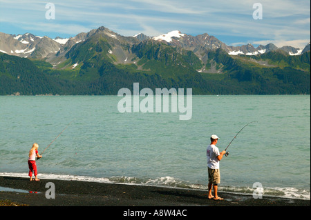 Silver Salmon fishing in Resurrection Bay Lowell Point near Seward ...