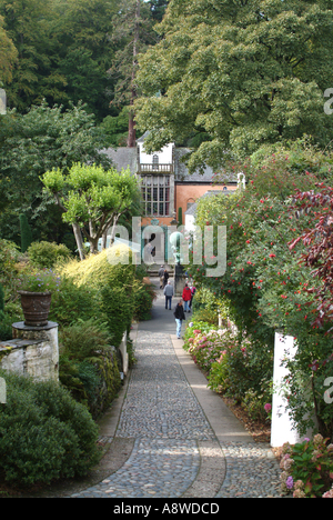 Town hall with hercules statue The village of Portmeirion founded by Welsh architekt Sir Clough ...