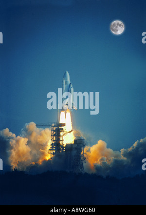 First Cape Canaveral Launch Stock Photo - Alamy