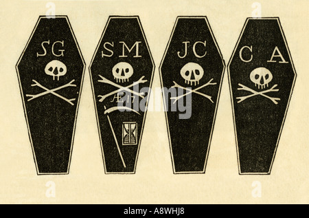 Coffins of Boston Massacre Victims, 1770 Stock Photo - Alamy