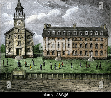 Yale College, New Haven, Connecticut in 1870's. From American Pictures ...