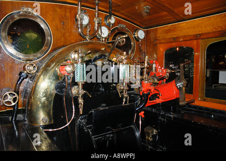 Early steam locomotive cab Stock Photo - Alamy