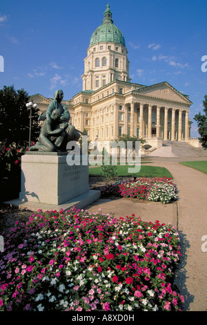 North America, USA, Kansas, Topeka. State capitol building interior ...
