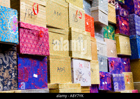 Stacks of Colourful Numbered Boxes Stock Photo - Alamy