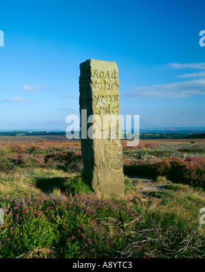 Kirkbymoorside Old Road Sign Blakey Ridge North York Moors England ...