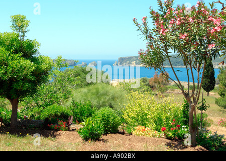 Interior courtyard of Neokastro a Turkish fortress in Pylos Stock Photo ...