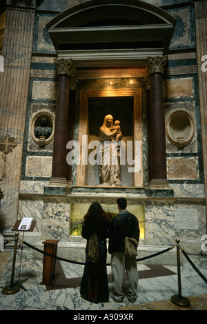 The Tomb of Raphael in the Pantheon in Rome Italy Stock Photo - Alamy