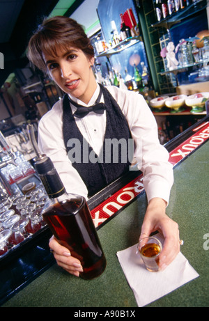 Female Bartender, Barkeeper Stock Photo - Alamy