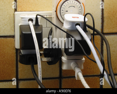 Overloaded Power Sockets Stock Photo - Alamy