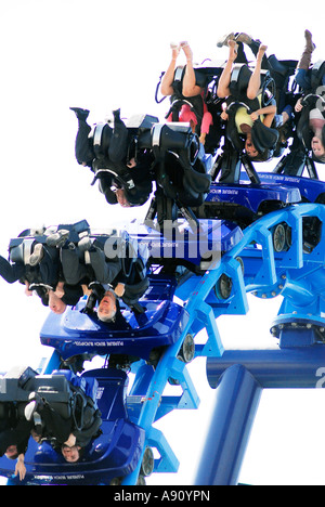 Infusion roller coaster ride on Blackpool Pleasure Beach amusement park ...