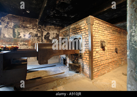 The crematoria oven in Auschwitz nazi concentration camp, Poland Stock ...