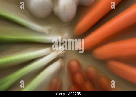 Zoom image of vegetables (mushrooms, spring onions, carrots and ...