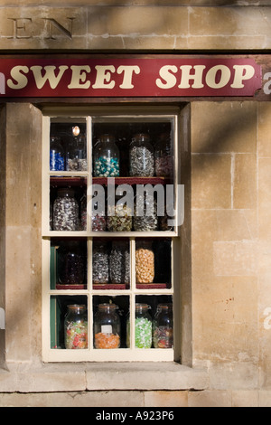 Window of a sweet shop in Bath Spa, Somerset, England, Europe Stock ...