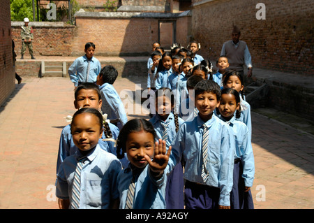 A NEPALI SCHOOL GIRL in uniform in the classroom - KATHAMANDU VALLEY ...